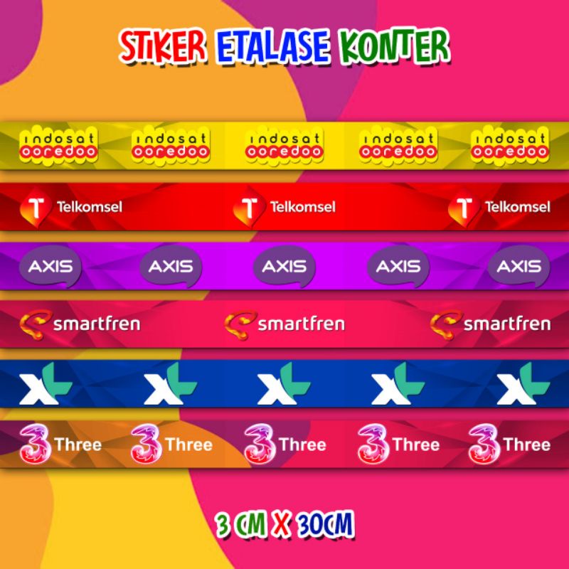 Jual STICKER ETALASE KONTER PULSA ( Custom Desain ) | Shopee Indonesia