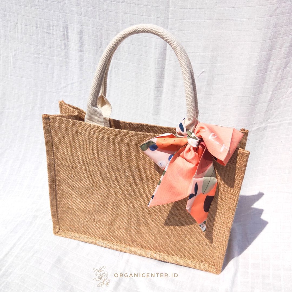 Jual Jute Bag Tas Goni Tote Bag Waterproof Burlap Bag Laminasi Hampers ...