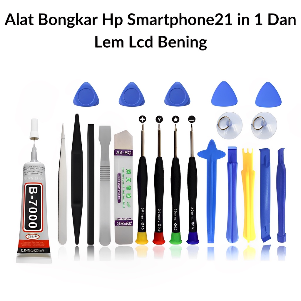 Jual Peralatan Service Hp Obeng Smartphone 21 Set Dan Lem Lcd | Shopee ...