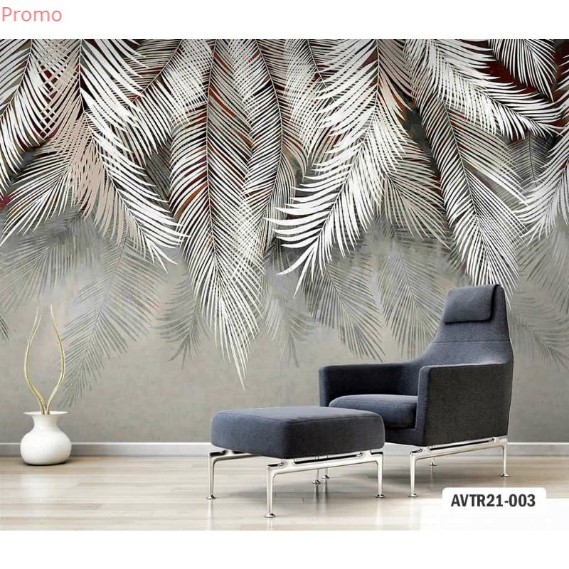 Jual Wallpaper Motif Daun Wallpaper Tropical Wallpaper Custom Motif ...