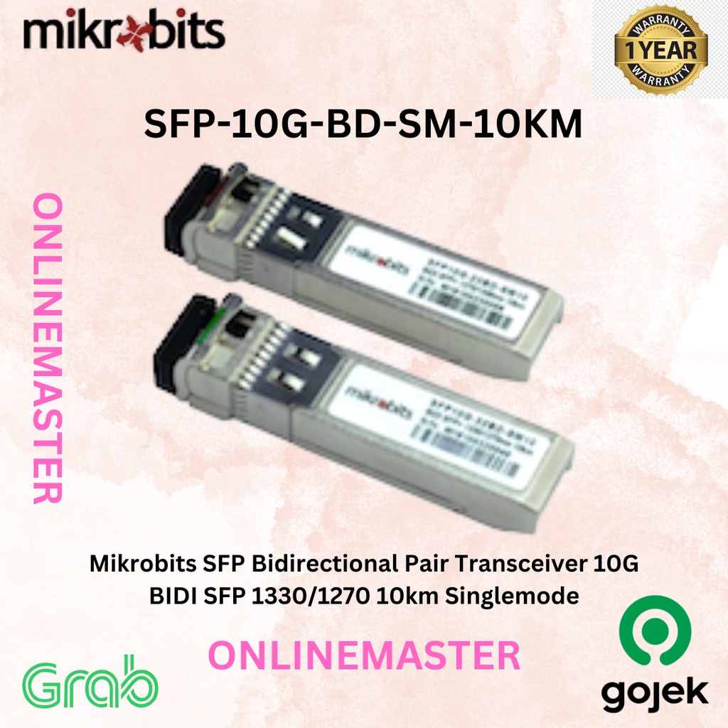 Jual Mikrobits SFP Transceiver SFP-10G-BD-SM-10KM | Shopee Indonesia