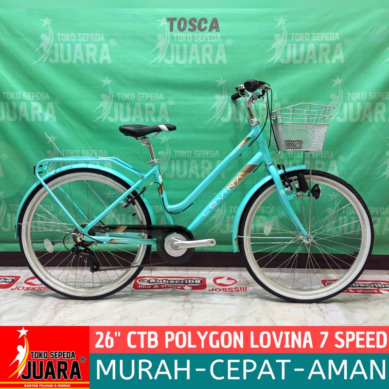 Jual SEPEDA POLYGON LOVINA 7 SPEED CITY BIKE 26 INCH | Shopee Indonesia