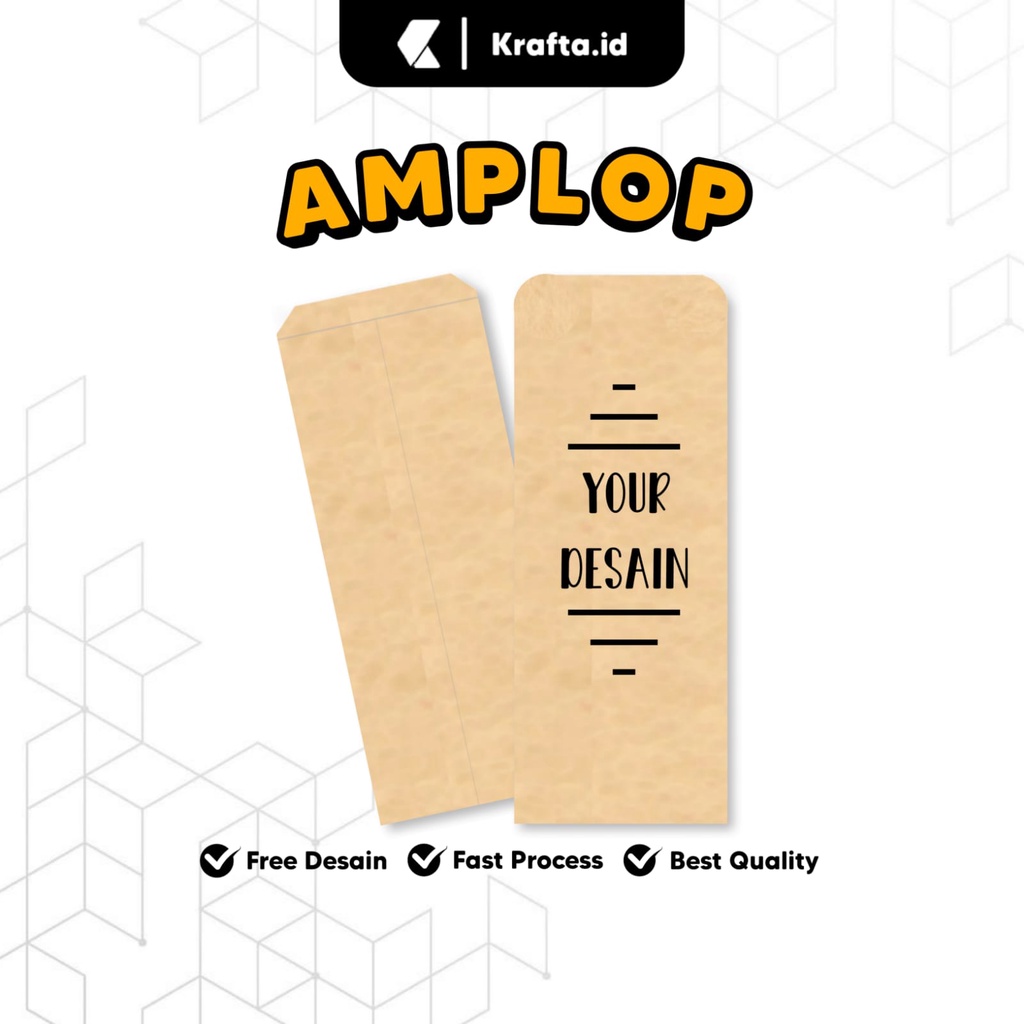 Jual Amplop Packaging Custom Murah - Kraft Paper 80 gsm | Shopee Indonesia