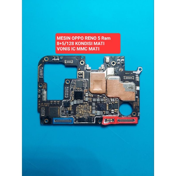 Jual MESIN OPPO RENO 5 4G Ram 8/128 Kondisi MATI,VONIS IC MMC mati ...