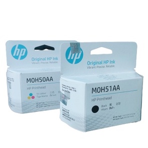 Jual Paketan tinta hp printhead MOH51AA black & MOH50AA color original ...