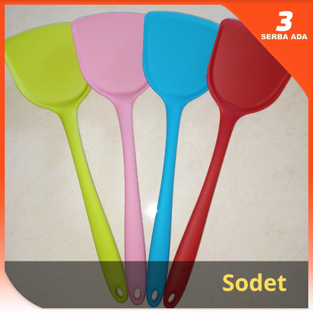 Jual Spatula Set Silikon Tahan Panas Warna Biru / Alat Masak Set Anti ...