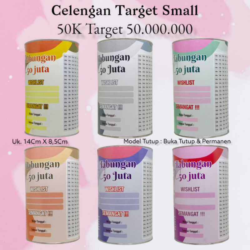 Jual Celengan Target Murah 50k Target 50jt Celengan Viral Tabungan ...