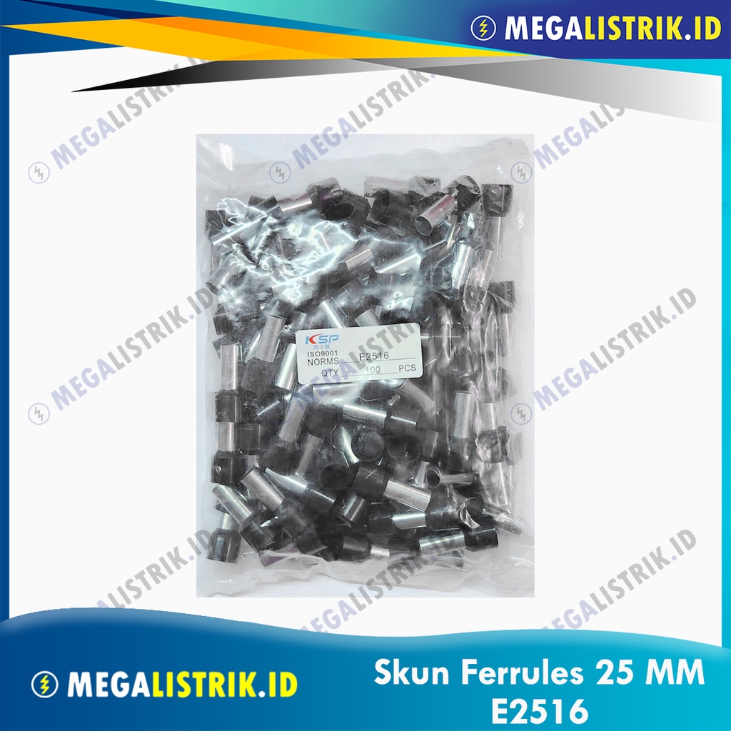 Jual KSP SKUN FERRULES 25 MM / SKUN KABEL FERULES 25MM / INSULATED END ...