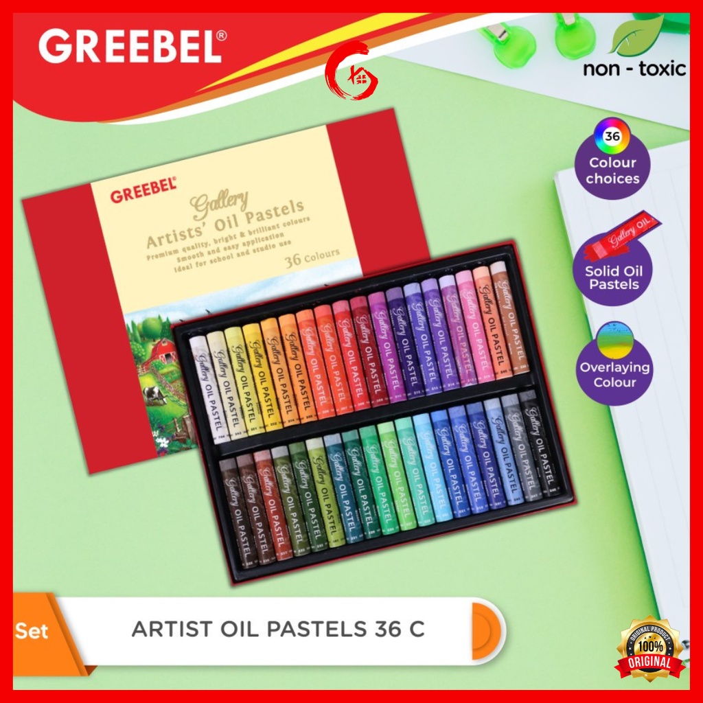 Jual GREEBEL Artist's Oil Pastel / Krayon Set 36 | Shopee Indonesia