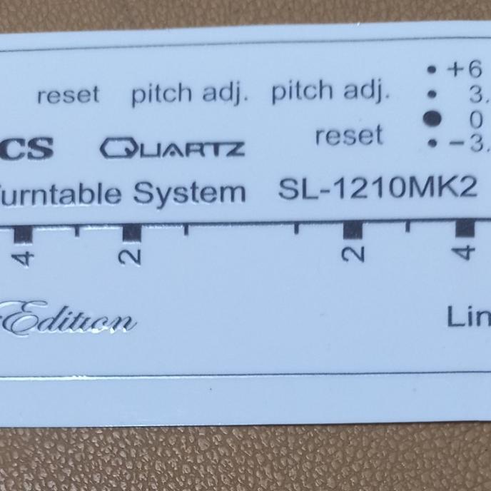 Jual cutting sticker huruf untuk Turntable Technics SL 1200 MK2 ...