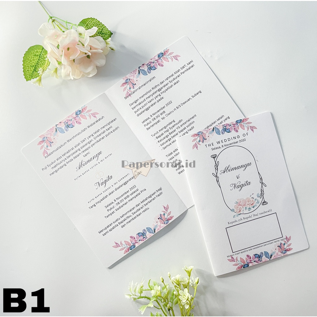 Jual undangan pernikahan murah berkualitas aesthetic free plastik opp ...