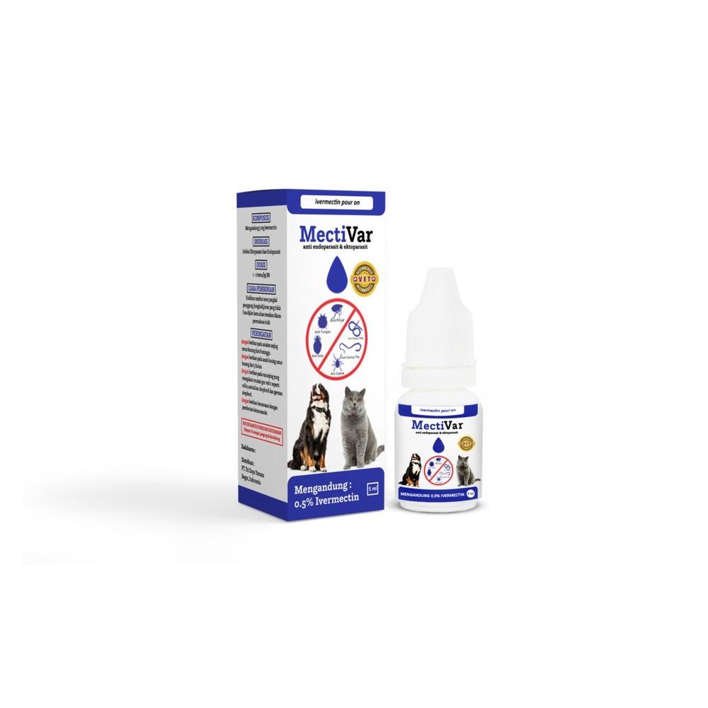 Jual MectiVar 5ml obat tetes infeksi kutu pinjal tungau caplak dan ...