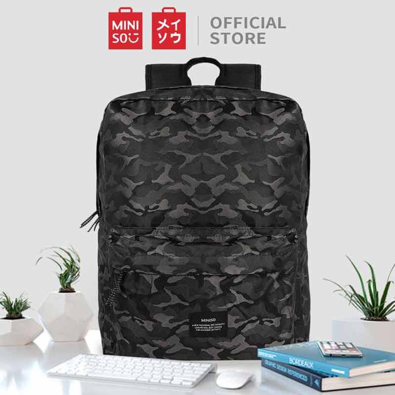 Jual Miniso Army Tas Backpack Unisex Branded | Shopee Indonesia