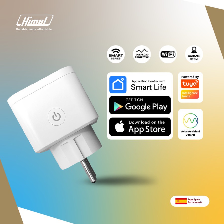 Jual Himel Smart Plug-EU 16A SmartPlug WiFi Wireless IOT Colokan Steker ...