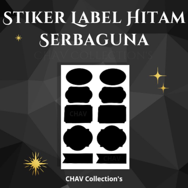 Jual Stiker Label Warna Hitam Serbaguna Sticker Black | Shopee Indonesia