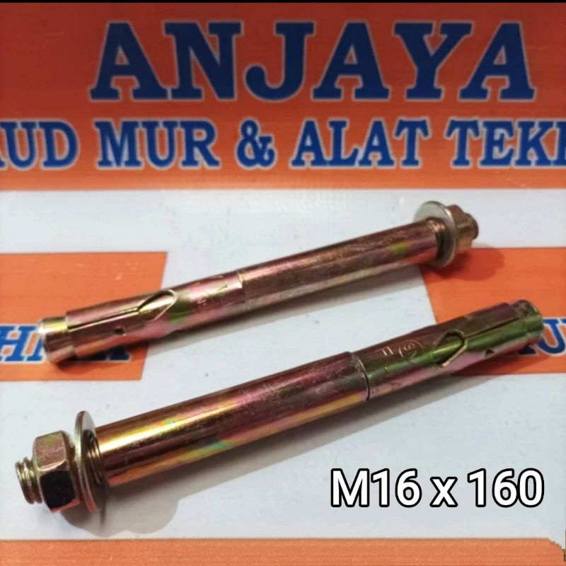 Jual DYNABOLT M16 x 160 Kunci 19 - Dinabolt Baut Flash Anchorbolt | Shopee Indonesia