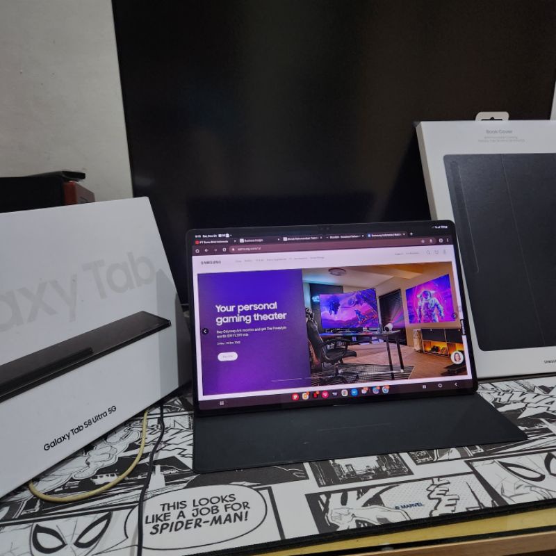 Jual Samsung Galaxy Tab S8 Ultra 5G 12/256 Plus Book Cover Original ...