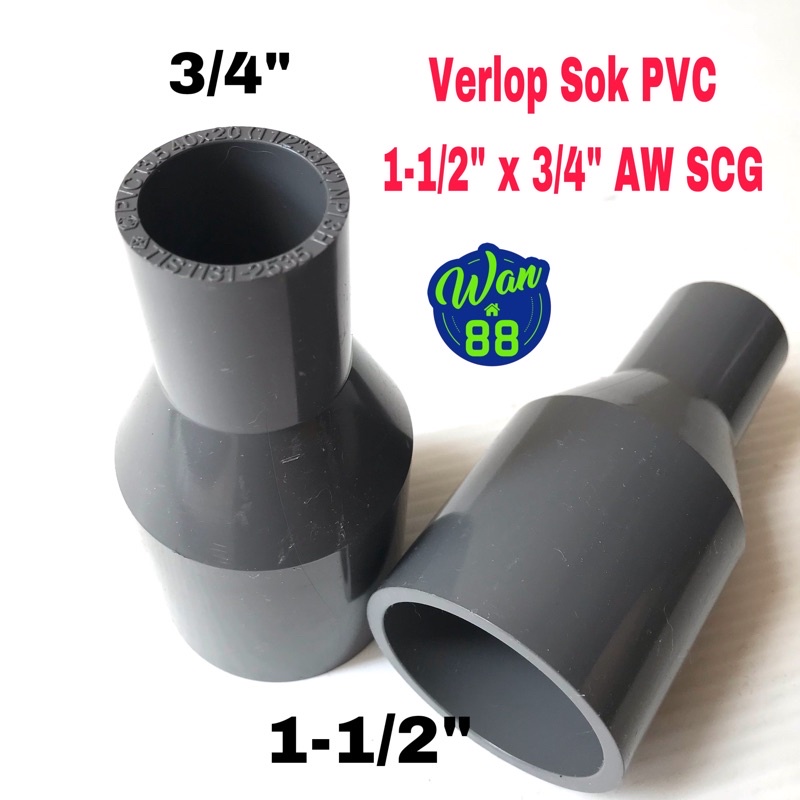 Jual Verlop Sok PVC 1-1/2” x 3/4” AW SCG / Reducer | Shopee Indonesia