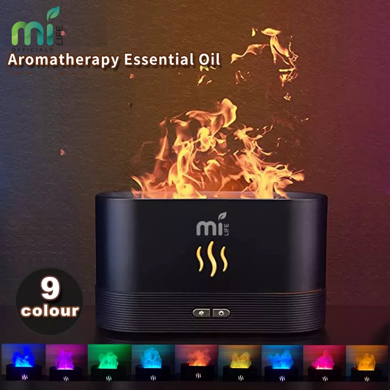 Jual MILIFE RGB Flame Air Diffuser Humidifier Ultrasonic Fragrance ...