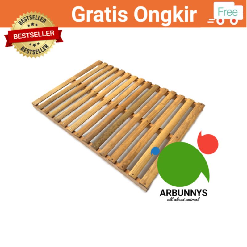 Jual Footrest Alas Kandang Kelinci Kucing Bambu Halus Rapi Paku Mesin ...