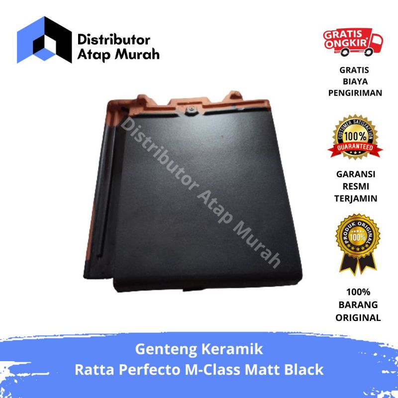 Jual Genteng Keramik Ratta Perfecto M- class Matt Black | Shopee Indonesia