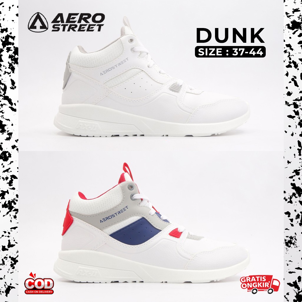 Jual Aerostreet 37-44 Dunk Series Putih Abu Muda / Putih Merah Biru ...