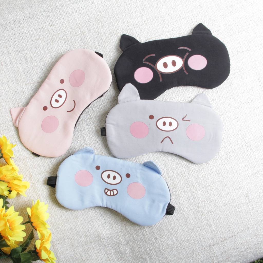 Jual Masker Penutup Mata Babi Lucu | Cute Pig Sleeping Mask | Penutup ...