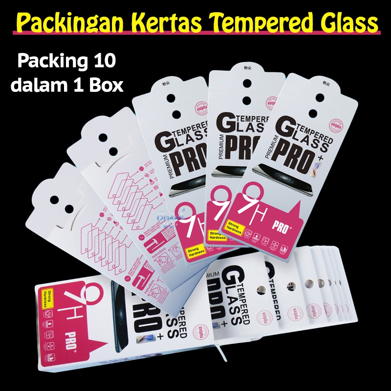 Jual Packingan Tempered Glass New Paper Packaging 10 Dalam 1 Box ...
