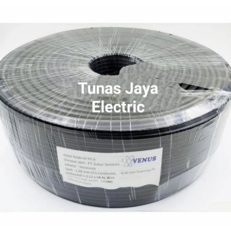 Jual Kabel Antena TV - Parabola - CCTV Coaxial RG6 VENUS 300M Full | Shopee Indonesia