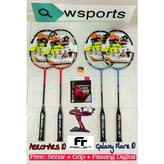 Jual Raket Badminton Felet AEROMARS GALAXY FLARE 10 Original | Shopee ...