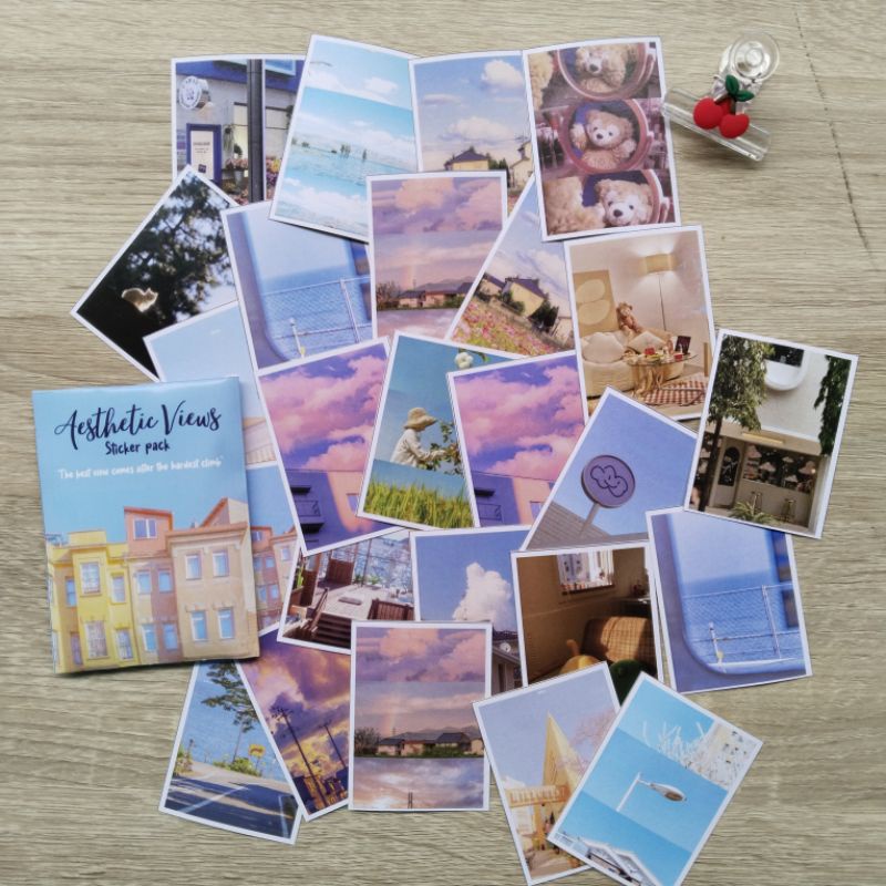 Jual 25pcs Aesthetic Sticker Pack / Aesthetic sticker / Flower ...