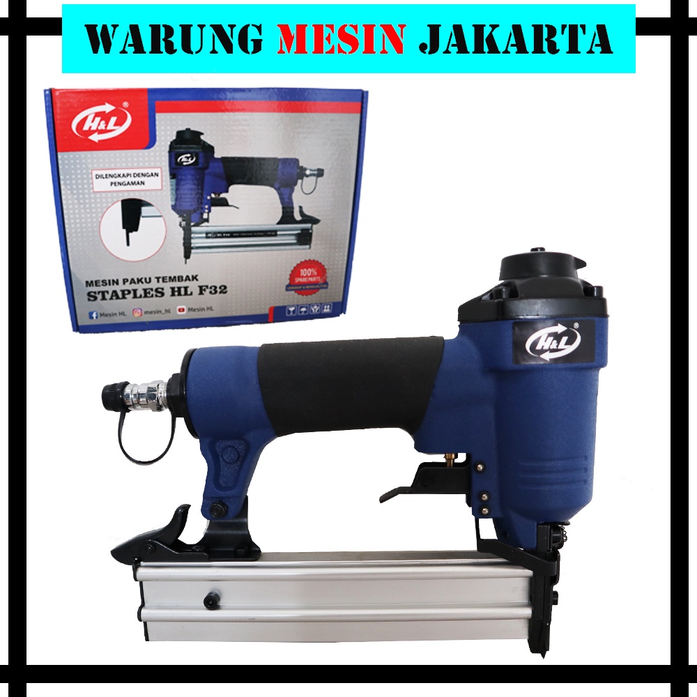 Jual H&L F32 Air Nailer - Stapler - Staples - Paku Tembak with Safety ...