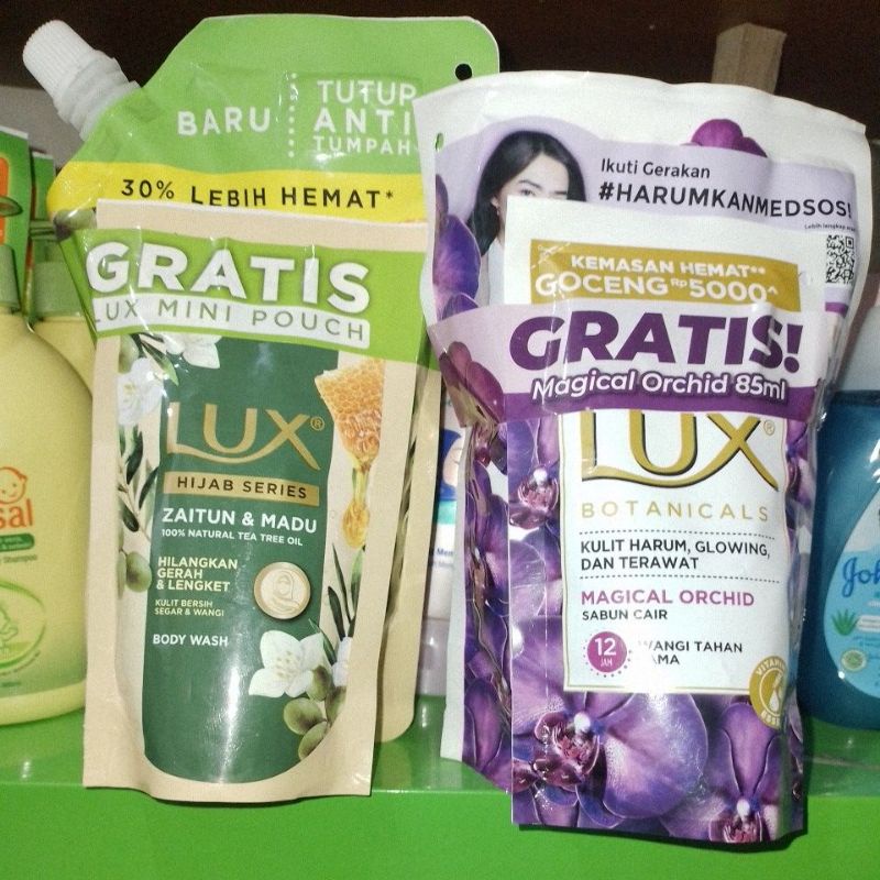 Jual sabun lux hijab series cair refill 400ml free kemasan 5000 (85ml ...