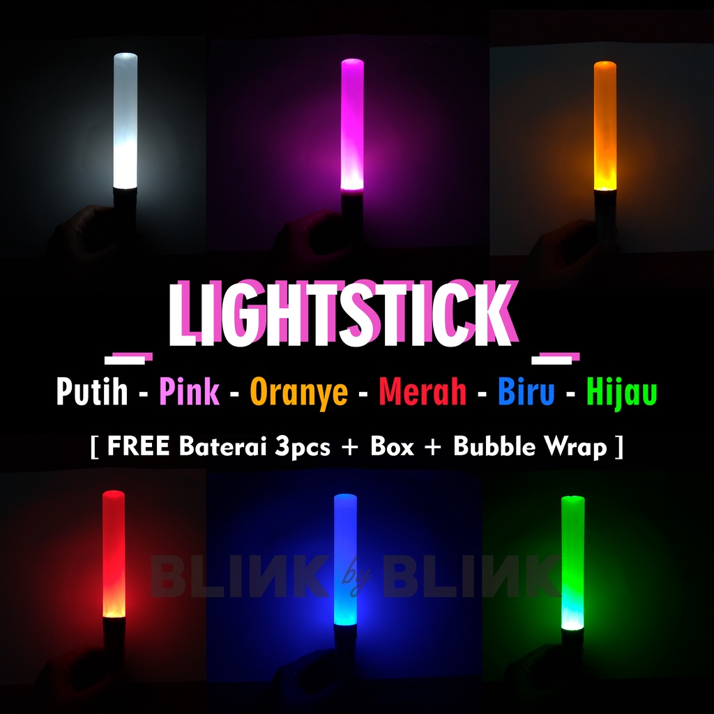 Jual Lightstick Polos Handmade Konser Murah Terang Warna Biru Hijau ...