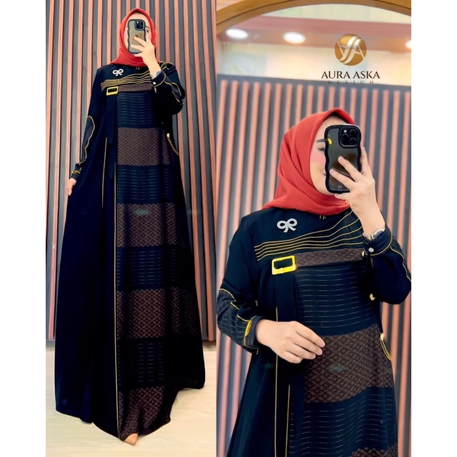 Jual LAUDYA HIKMAT DRESS BY AURA ASKA ORIGINAL | Shopee Indonesia