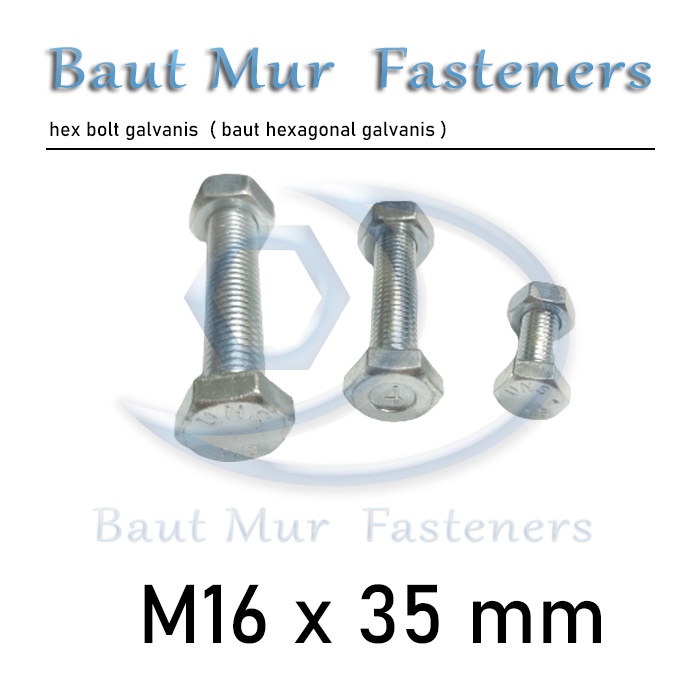 Jual Baut Mur M16 x 35MM / BMP M16 x 35MM Galvanis / BMP M16 x 35MM ...