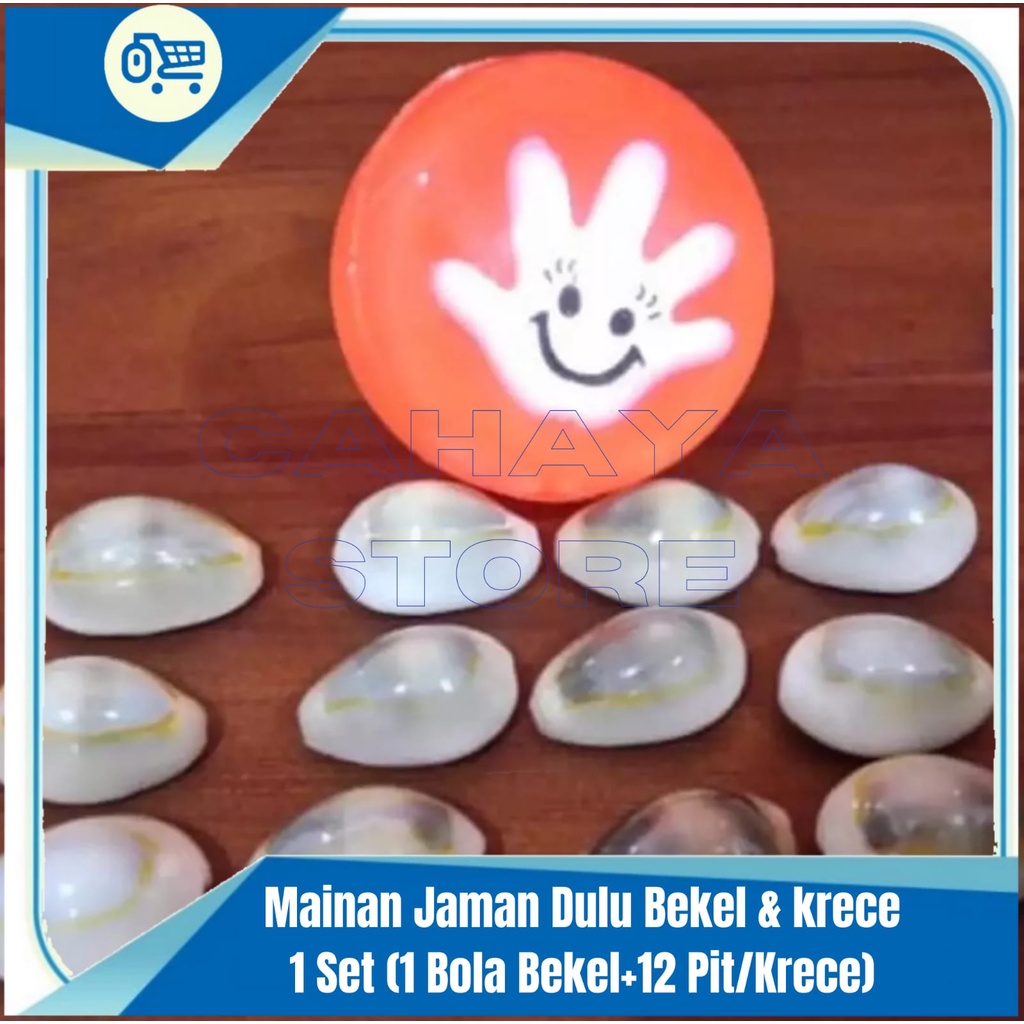 Jual Set bola bekel dan 12 pit / biji keong kerang mainan jadul 90an ...