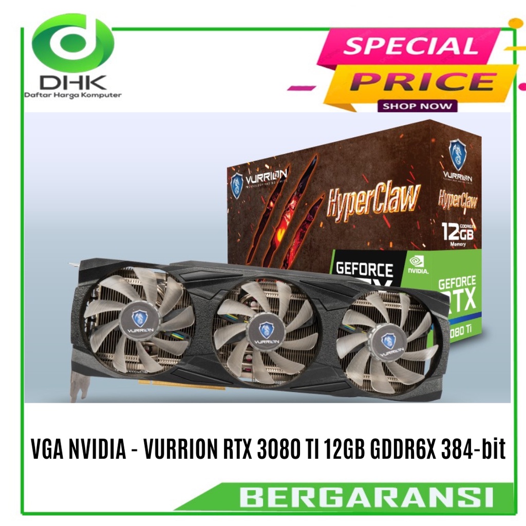 Jual VGA NVIDIA - VURRION RTX 3080 TI 12GB GDDR6X 384-bit | Shopee Indonesia