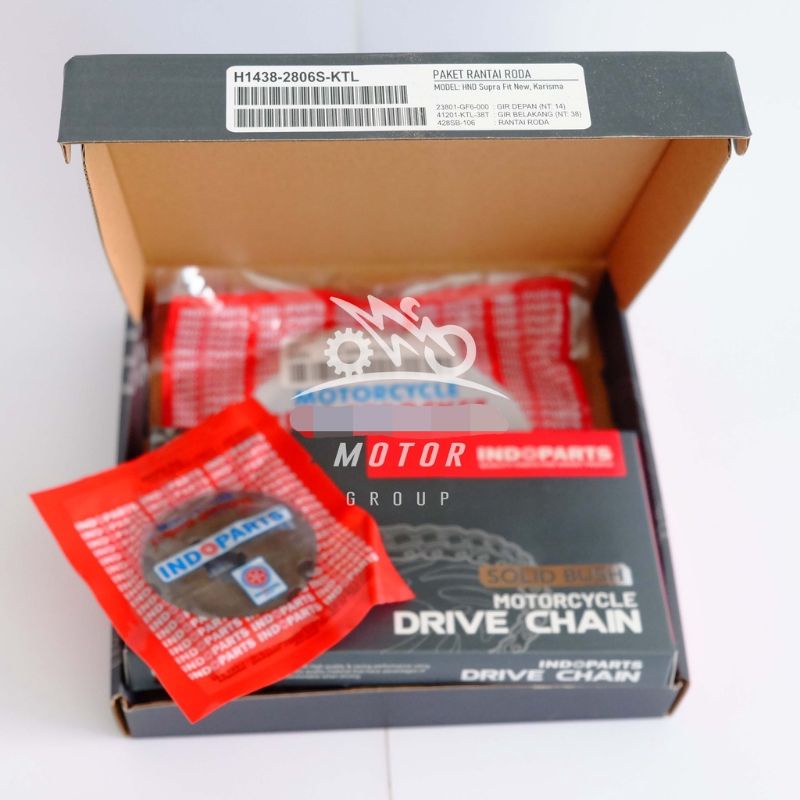 Jual GEARSET INDOPARTS KTL SUPRA FIT NEW/KARISMA /SUPRA X125 /REVO ...