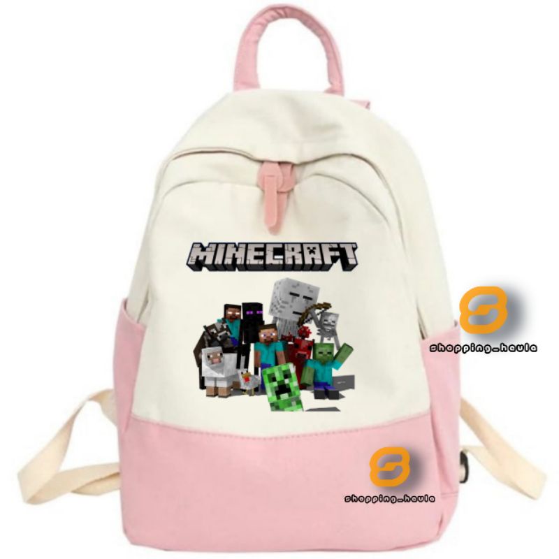 Jual tas ransel sekolah anak Minecraft terbaru kualitas bahan premium ...