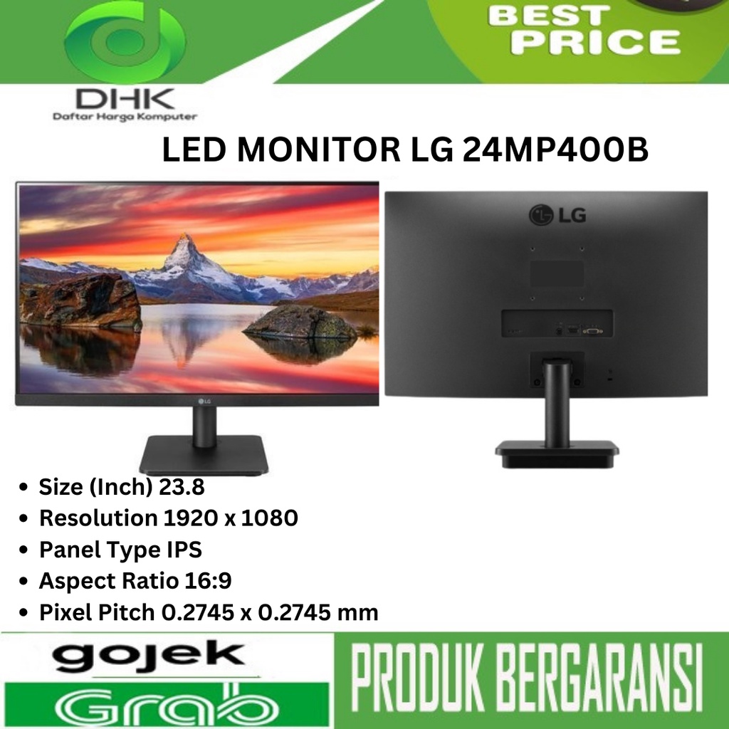 Jual LED MONITOR LG 24MP400B FULL HD IPS | Shopee Indonesia