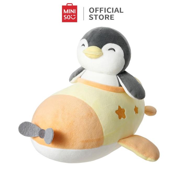 Jual MINISO Boneka Penguin Pesawat Terbang Plush Toy Lucu Mainan Mewah ...
