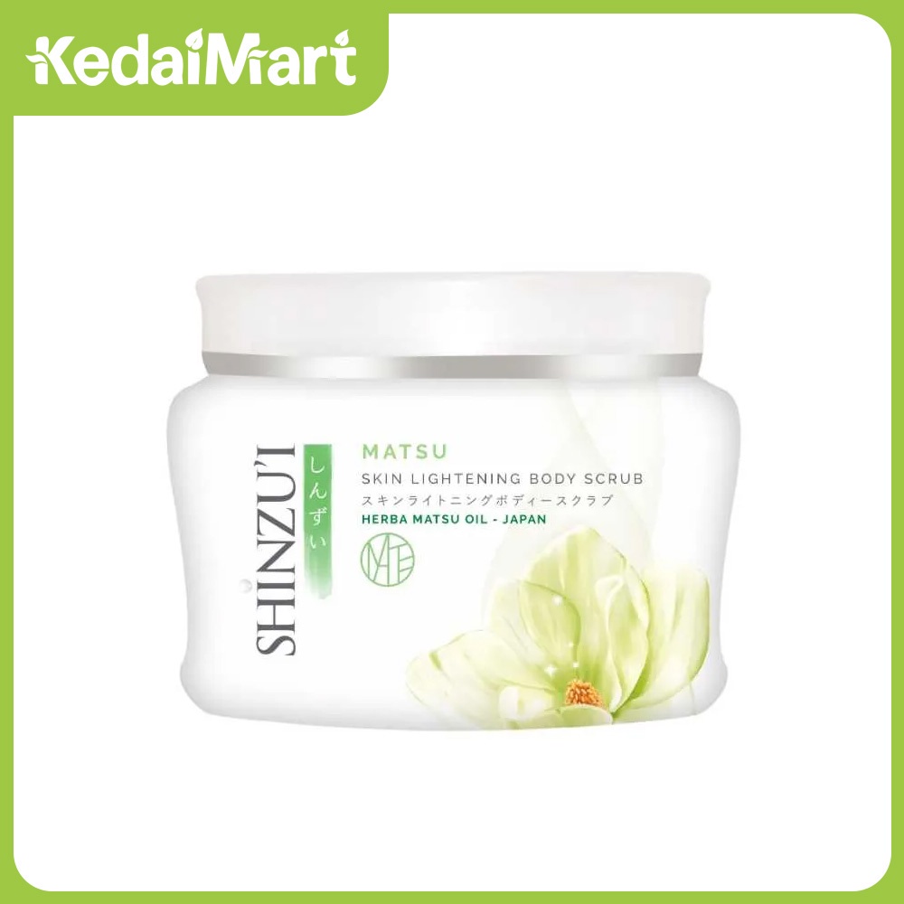 Jual Shinzui Body Scrub Skin Lightening Matsu Pot 200 Gram | Shopee ...