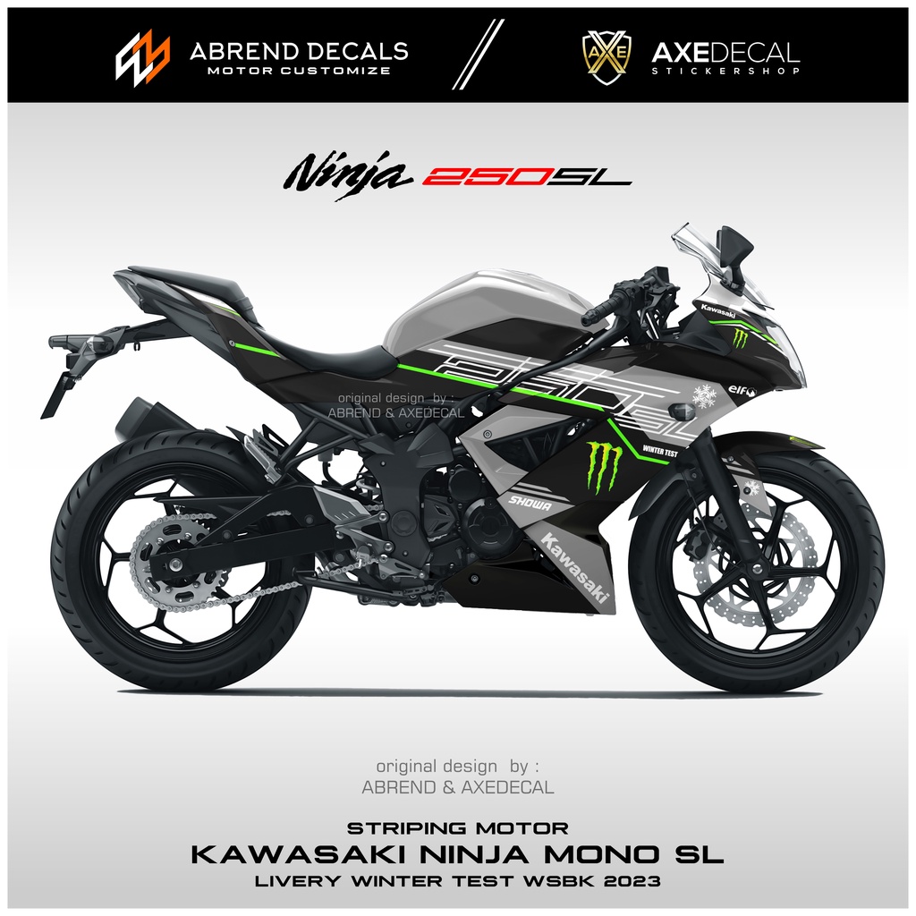 Jual STRIPING NINJA MONO 250 SL LIVERY WINTER TEST 2023 WSBK / STIKER ...