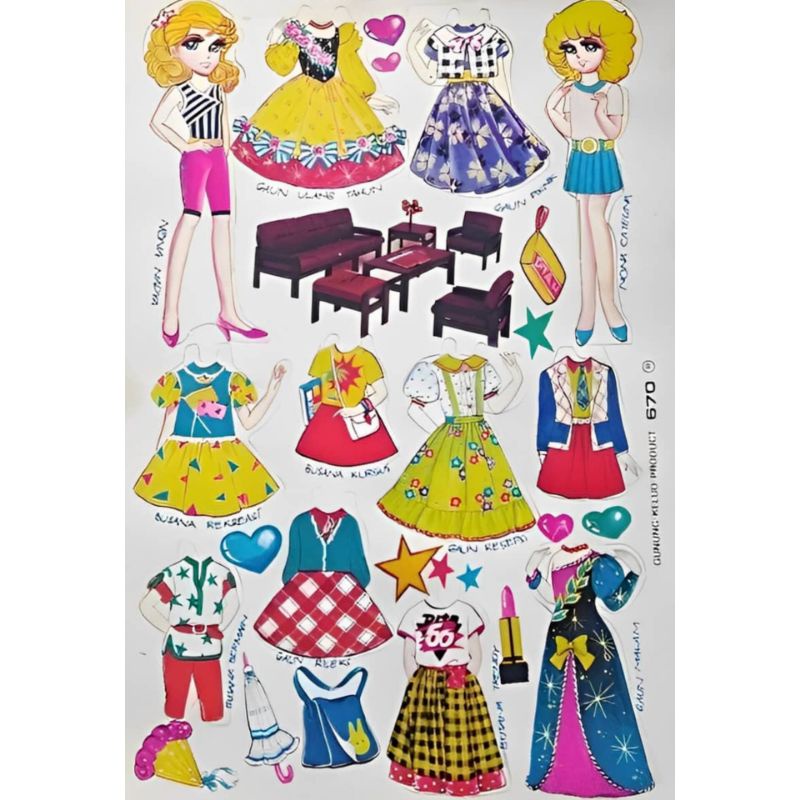 Jual Bp bpan mainan orang orangan kertas jadul REPRINT TIDAK BISA ...