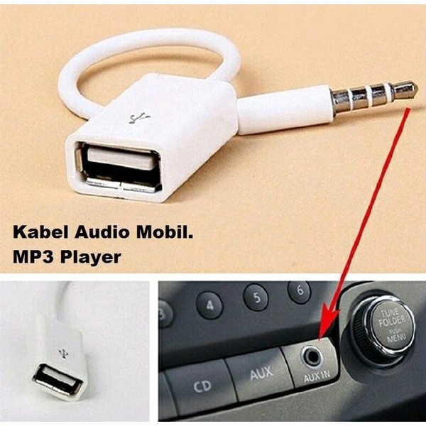 Jual Kabel Audio OTG jack 3.5mm male aux to USB Cable Connector Female ...