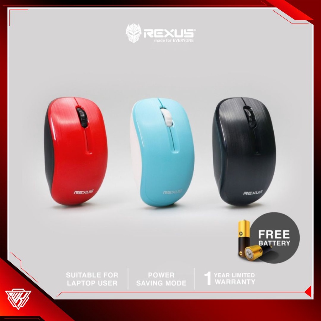 Jual Rexus Mouse Wireless Office Q10 Silent Click - Biru Muda | Shopee ...