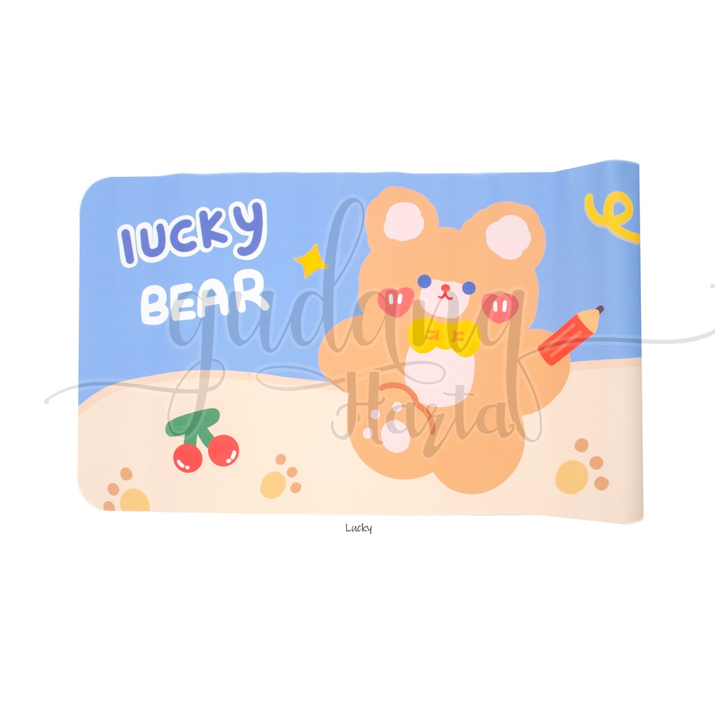 Jual Desk Mat Big Size Tulip Bear Table Mat Tatatakan Meja Serbaguna GH ...