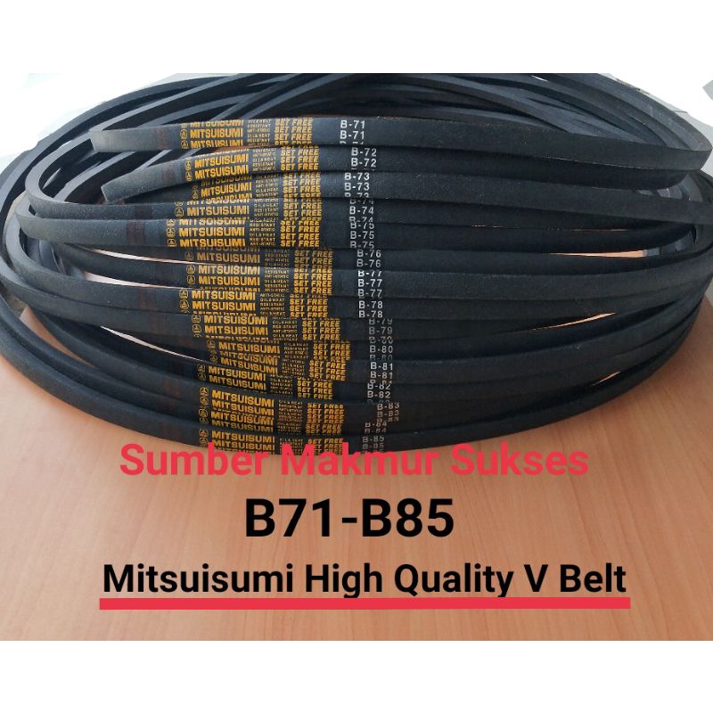 Jual V BELT VANBELT B71 B72 B73 B74 B75 B76 B77 B78 B79 B80 B81 B82 B83 B84 B85 MITSUISUMI CLASS ...