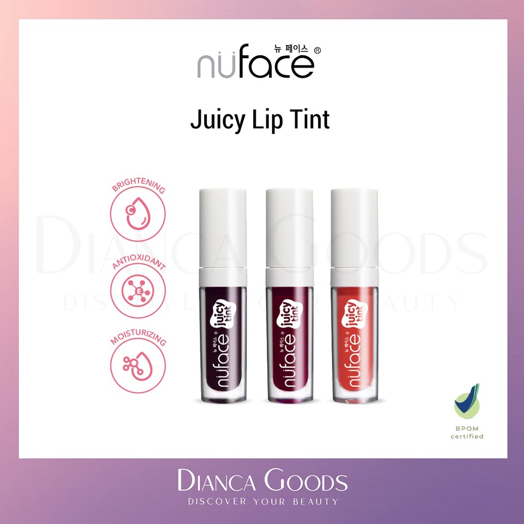 Jual NUFACE LIP TINT SERIES | Peach / Strawberry / Grape -dianca goods ...
